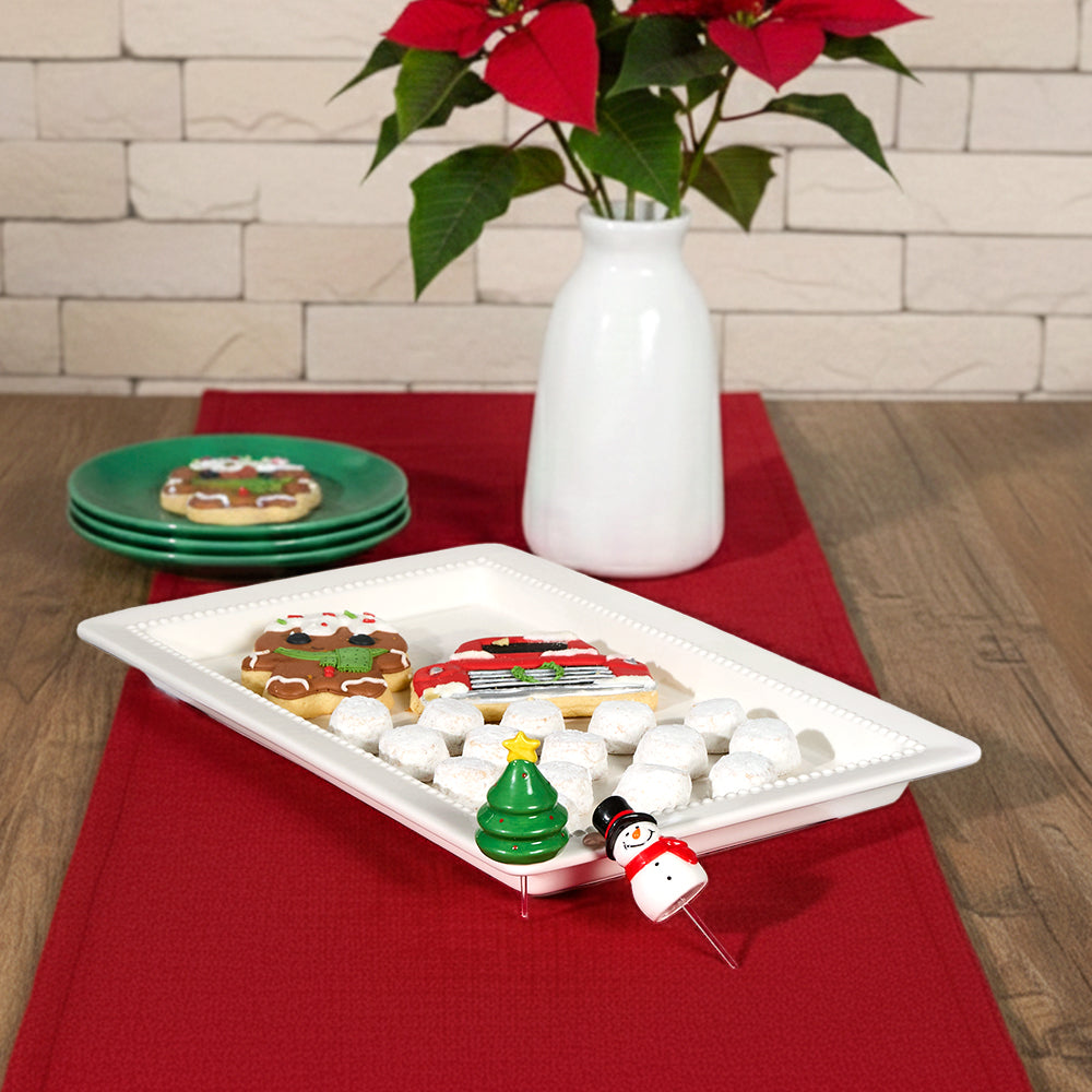 Serving Platter with Interchangeable Holiday Icons | LTD Commodities