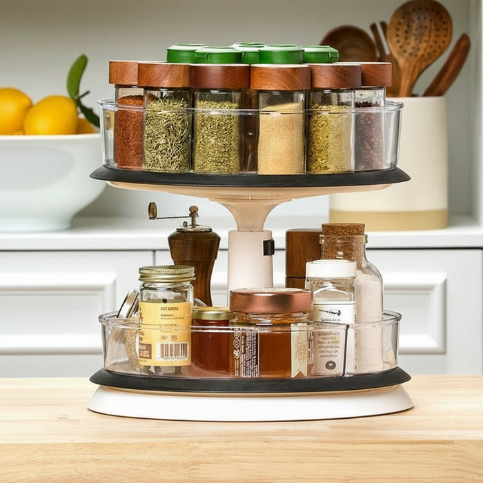 Clear Round Plastic Spinning Cabinet Organizer - Expandable | LTD ...