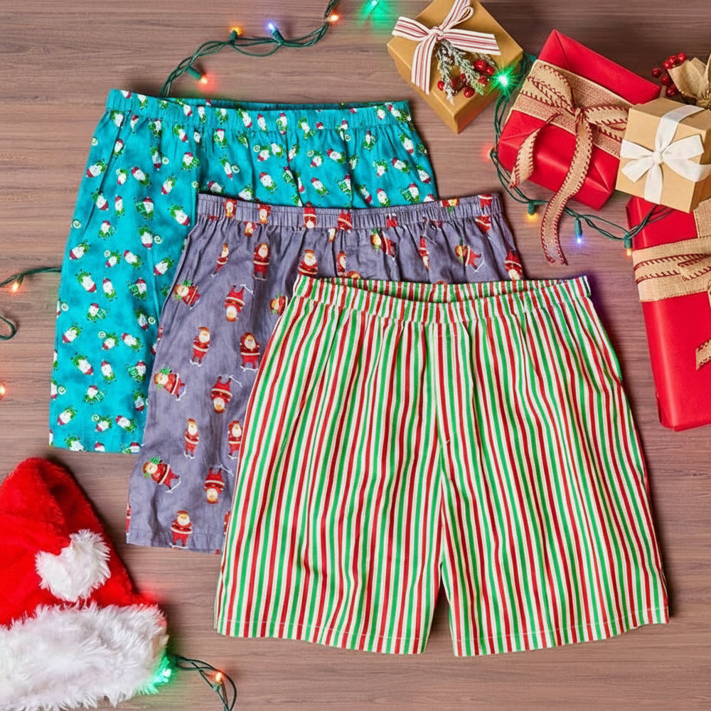 Men's Christmas Underwear Boxers 3-Pk. | LTD Commodities