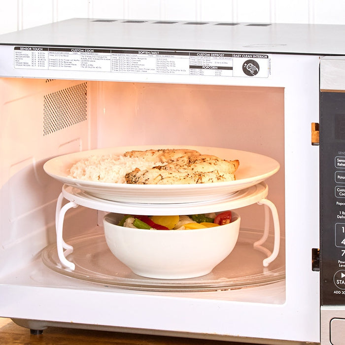 Microwave 4-in-1 Stand, Rack, Splatter Guard, Tray, Stacking Shelf ...