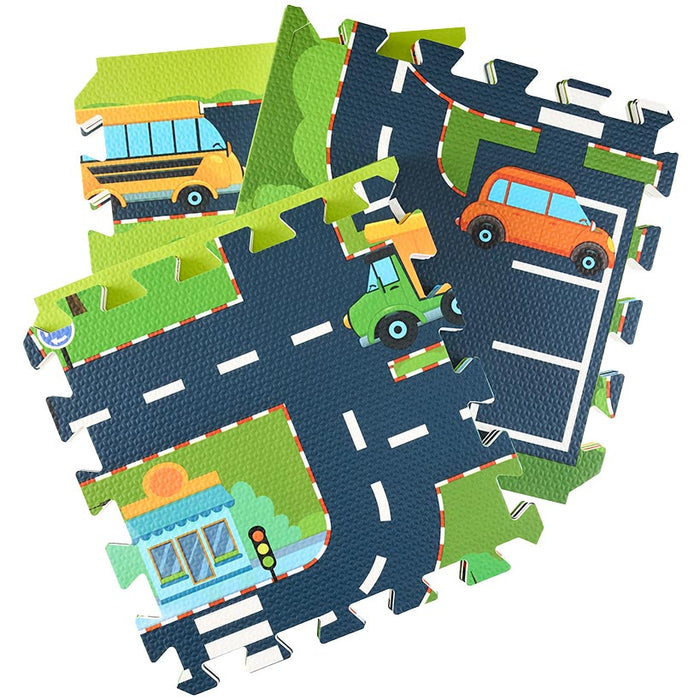 City Road Puzzle Play Mat - Ultimate Imaginative Playground for Kids 12 ...