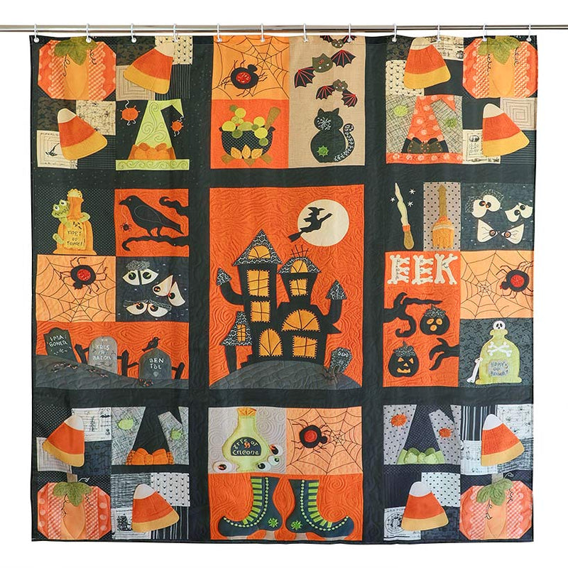 Halloween Patchwork Bath Decor 16-Pc. Set | LTD Commodities