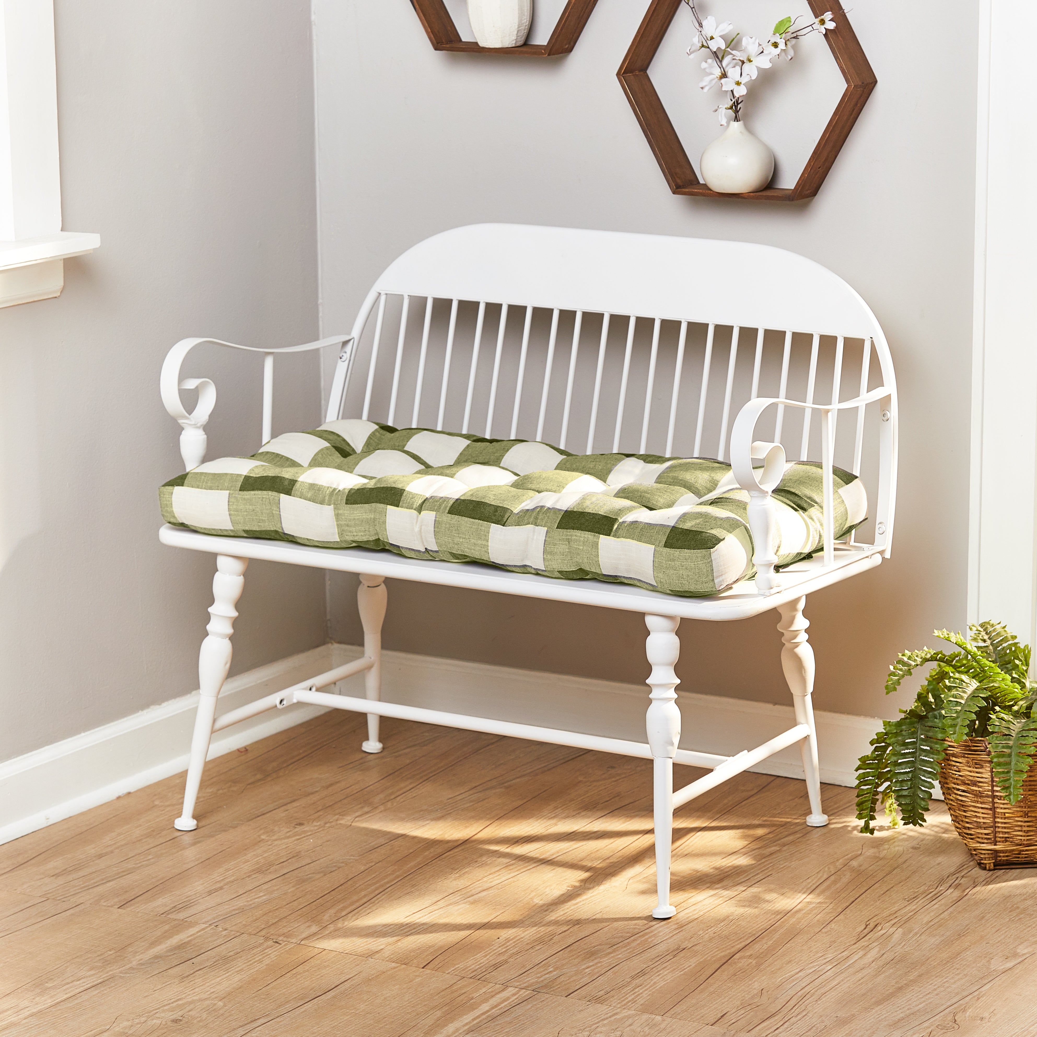 Buffalo Check Bench Cushion in Olive or Red | LTD Commodities