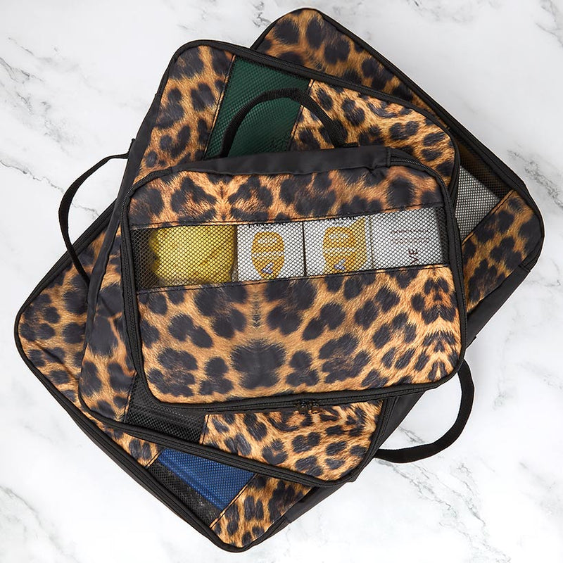 Travel Packing Cubes in Cheetah Print - Set of 3 | LTD Commodities