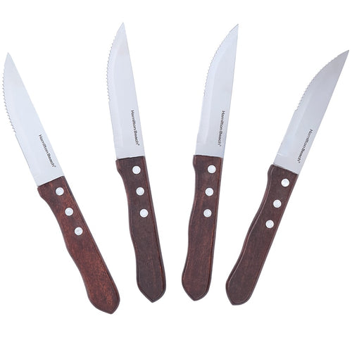 Hamilton Beach Steak Knife Set of 4 with Wooden Handle | LTD Commodities
