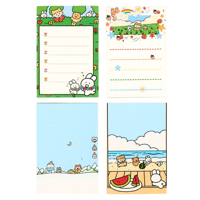 Cartoon Memo Writing Notepads - Set of 4 | LTD Commodities
