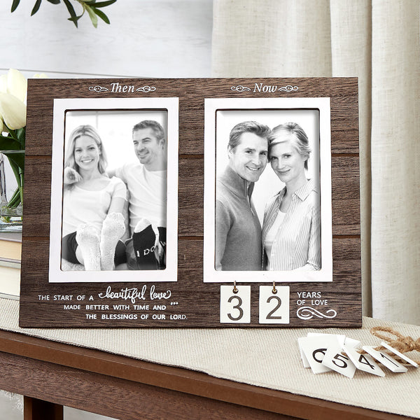 Anniversary Then And Now Photo Frame With 4" x 6" Frame | LTD Commodities