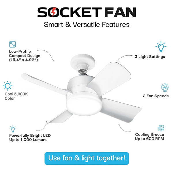 Bell+Howell® Socket Fan Light | LTD Commodities