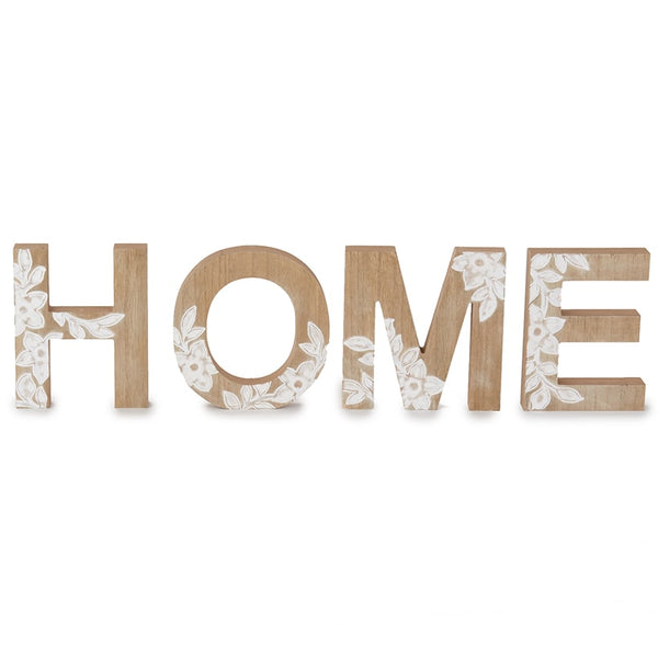 Carved Wood Home Letters with Floral Designs | LTD Commodities