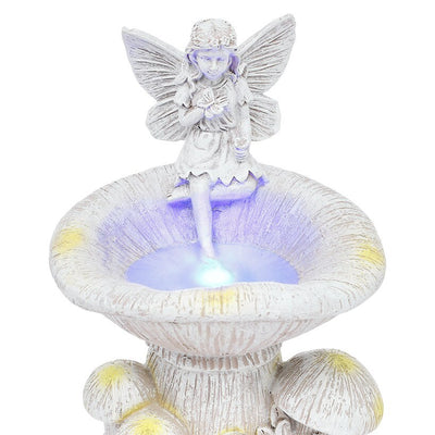 Solar Fairy Statue for Garden with Mushroom | LTD Commodities