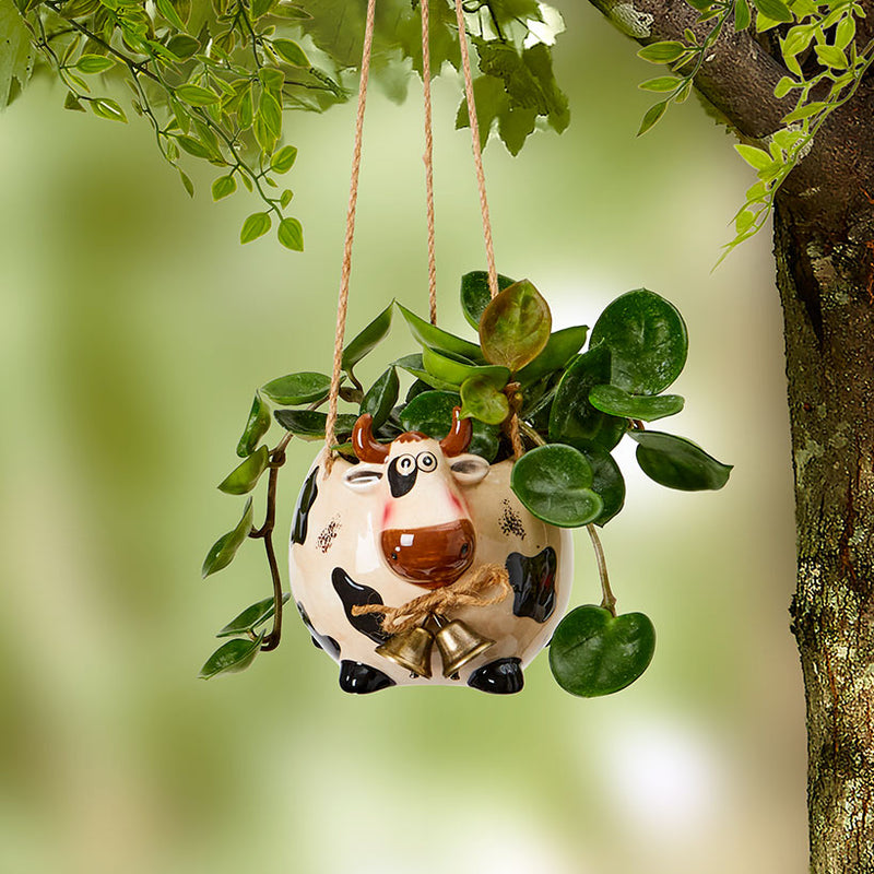 Animal Planter Farm Cow Pig Sheep or Chicken Hanging Ceramic Decor ...