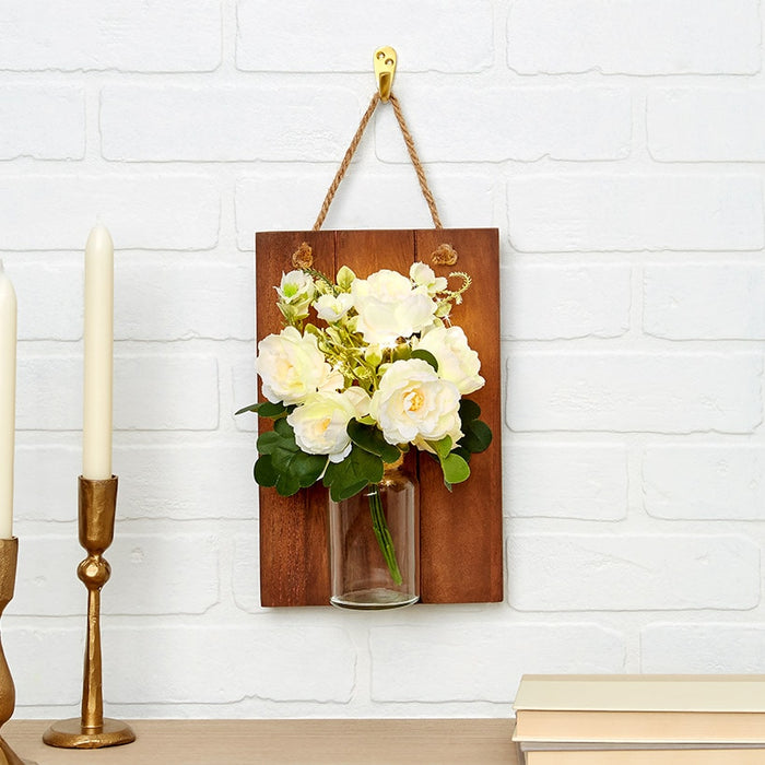Lighted Flower Wall Sconce - Hydrangea, Sunflower, or White | LTD ...