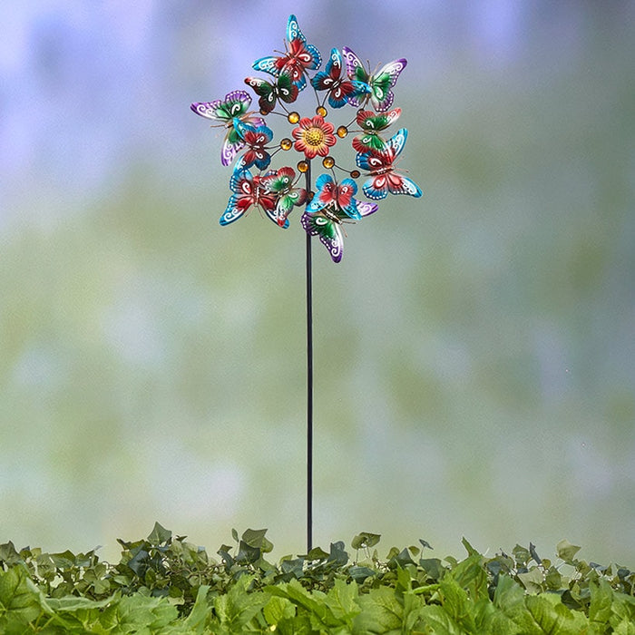 Garden Wind Spinner Stakes with Ladybug, Hummingbird, and Butterfly ...