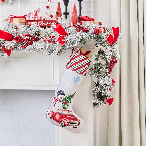 Classic Holiday Christmas Tree or Snowman Truck Stocking | LTD Commodities