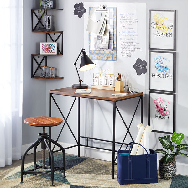 Industrial Desk with Outlet and USB Port | LTD Commodities
