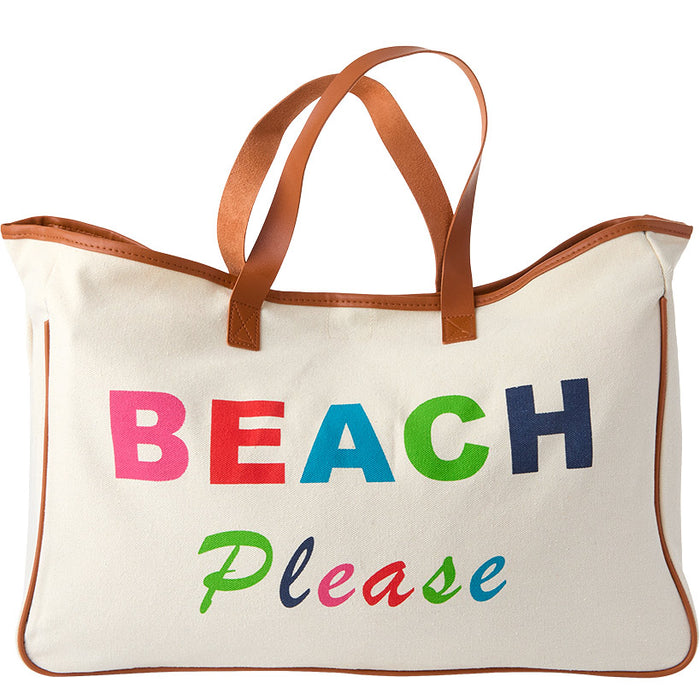 Women's Large Canvas Beach Tote Bag | LTD Commodities