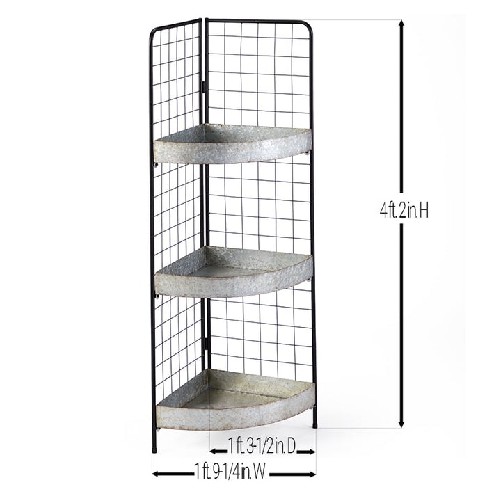 3-Tier Metal Corner Shelves | LTD Commodities