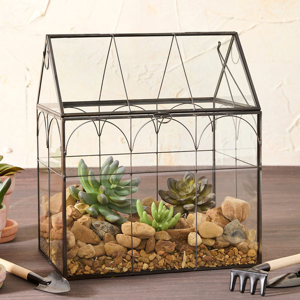 Glass And Metal Garden Terrarium | LTD Commodities