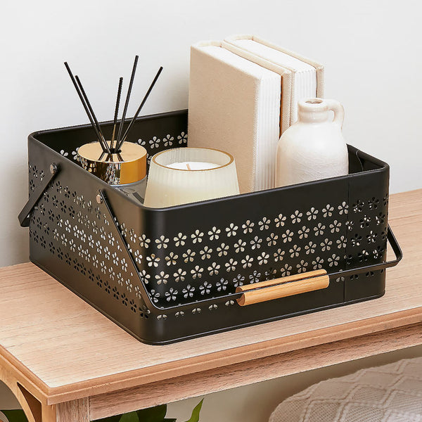 Metal Storage Organizer Caddy with Handles | LTD Commodities