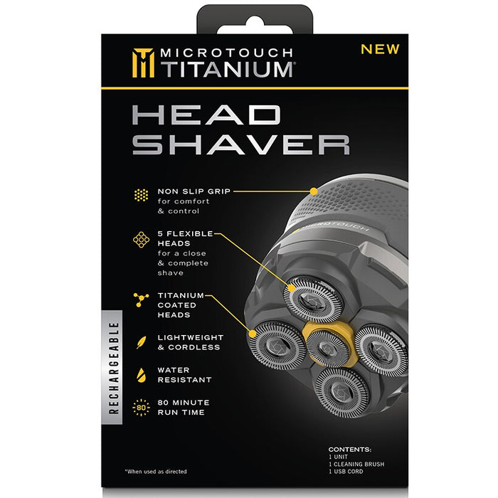 Microtouch Titanium Head Shaver With 5 Flexible Heads Cordless | LTD ...