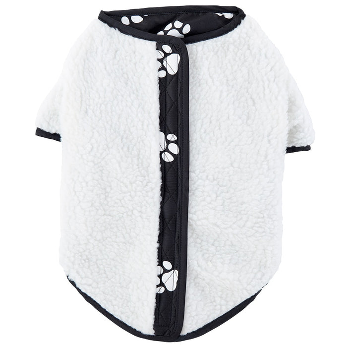 Pet Sherpa Jacket - Cozy, Reversible Design with Easy Fabric-Magic ...