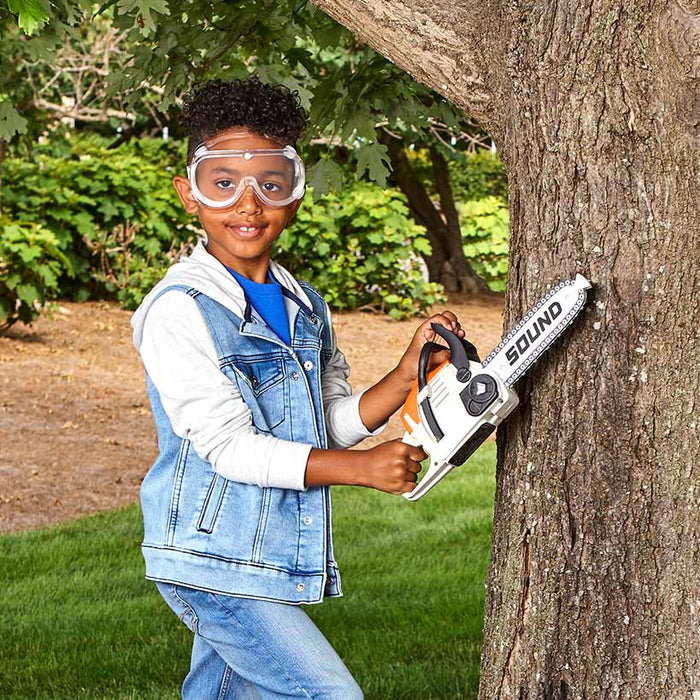 Kids' Chainsaw Toy - Realistic Sounds, Moving Chain, and Safety Goggles ...