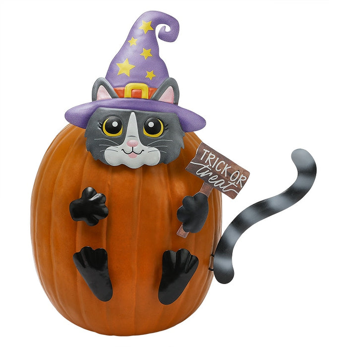 Pumpkin Decorating Kits Metal In Cat Ghost Bird Or Skeleton Characters ...