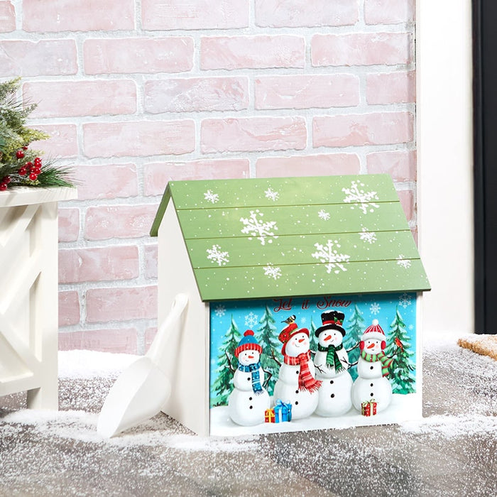 Holiday Decorative Outdoor Salt Box Storage with Scoop | LTD Commodities
