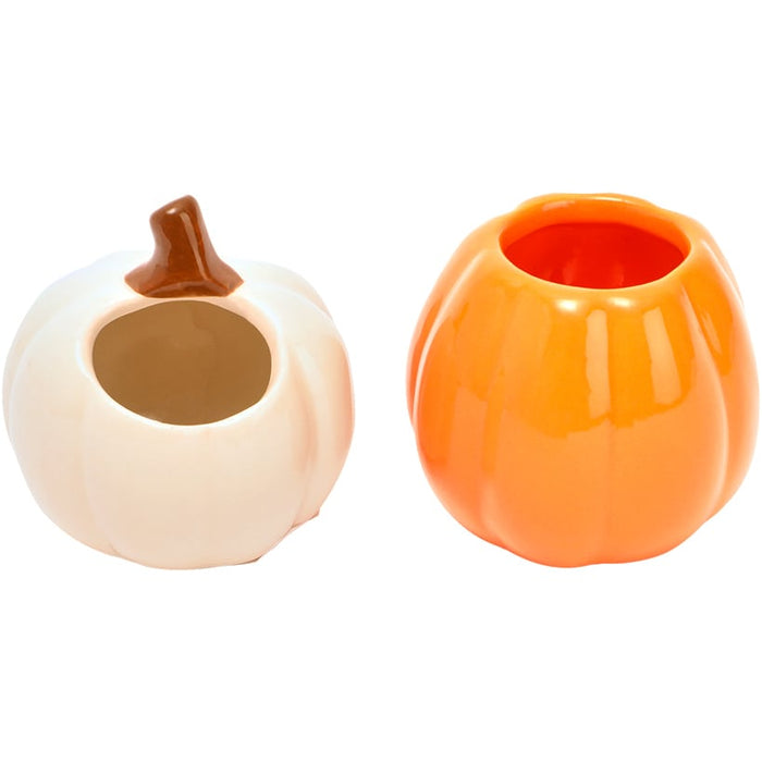 Fall Orange and White Pumpkin Toothpick Holders - Set of 2 | LTD ...