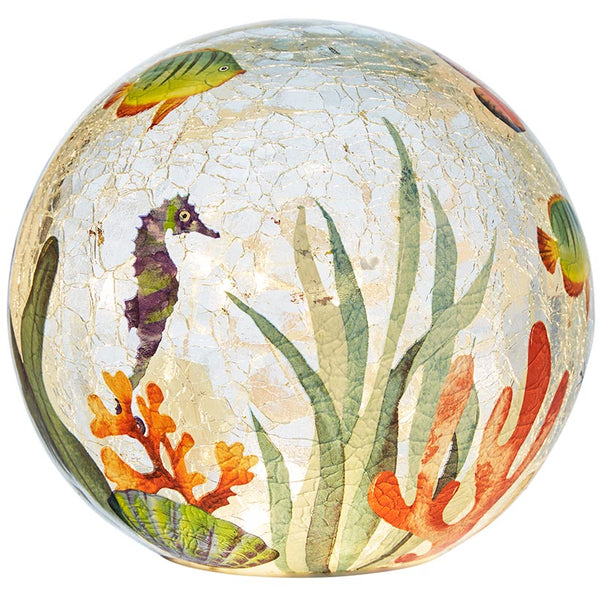 Lighted Sea Life Themed Glass Globe | LTD Commodities